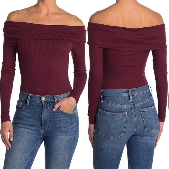 AFRM | Tops | Like New Afrm Nia Long Sleeve Ribbed Off The Shoulder ...